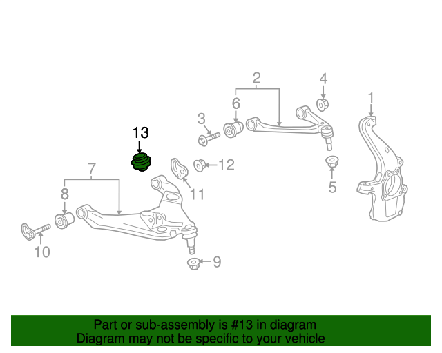 23277110 - Front Lower Suspension Control Arm Bumper 2015-2022 GM ...