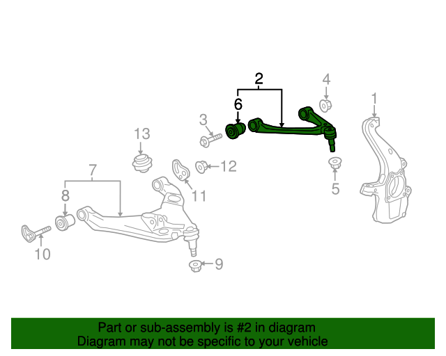 2015-2022 GM Upper Control Arm - Passenger Side (RH) 94772427 ...