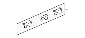 73166-T0A-003 - Roof Molding Retainer Clip 2012-2016 Honda CR-V | Honda ...