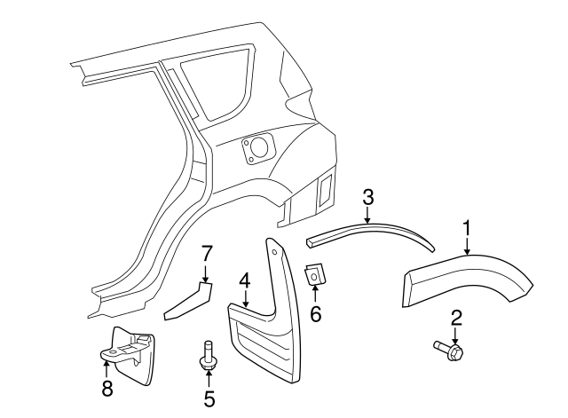 2006-2012 Toyota RAV4 Mud Guard 76625-42100 | OEM Parts Online