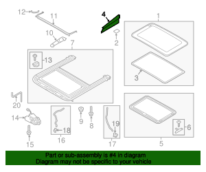 2003-2018 Audi Sunroof Opening Trim 8D9-877-782-A-01C | Audi USA Parts