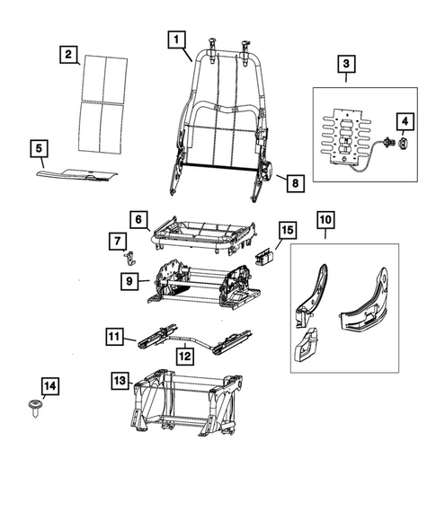 Front Seats - Adjusters, Recliners, Shields and Risers for 2025 Ram ...