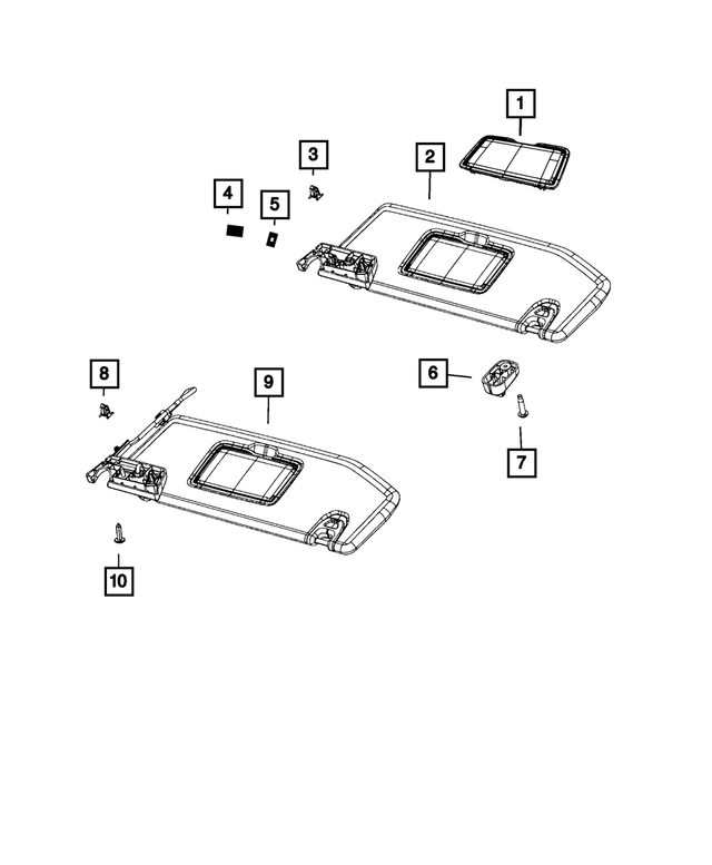 2018-2025 Jeep Visor Support 6EF95TX7AE | Wholesale MOPAR