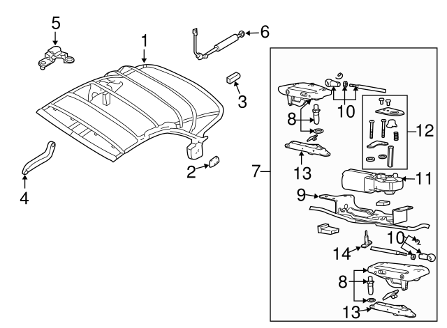 2005-2009 Audi Convertible Top Latch 8H0-871-401-B | TascaParts.com