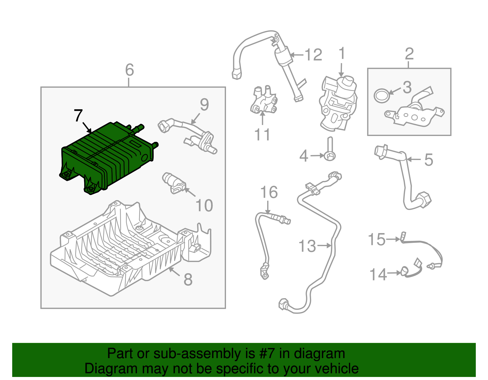 2008-2014 Ford | Vapor Canister | 9R3Z-9C985-C | Walls' Ford Parts