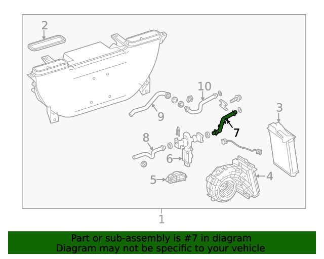 0008321600 - HVAC Heater Hose Outlet Tube 2019-2023 Mercedes-Benz ...