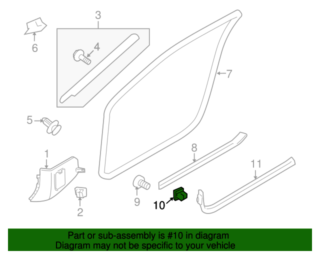 2009-2020 Nissan GT-R Scuff Plate Grommet 76848-35F10 | TascaParts.com