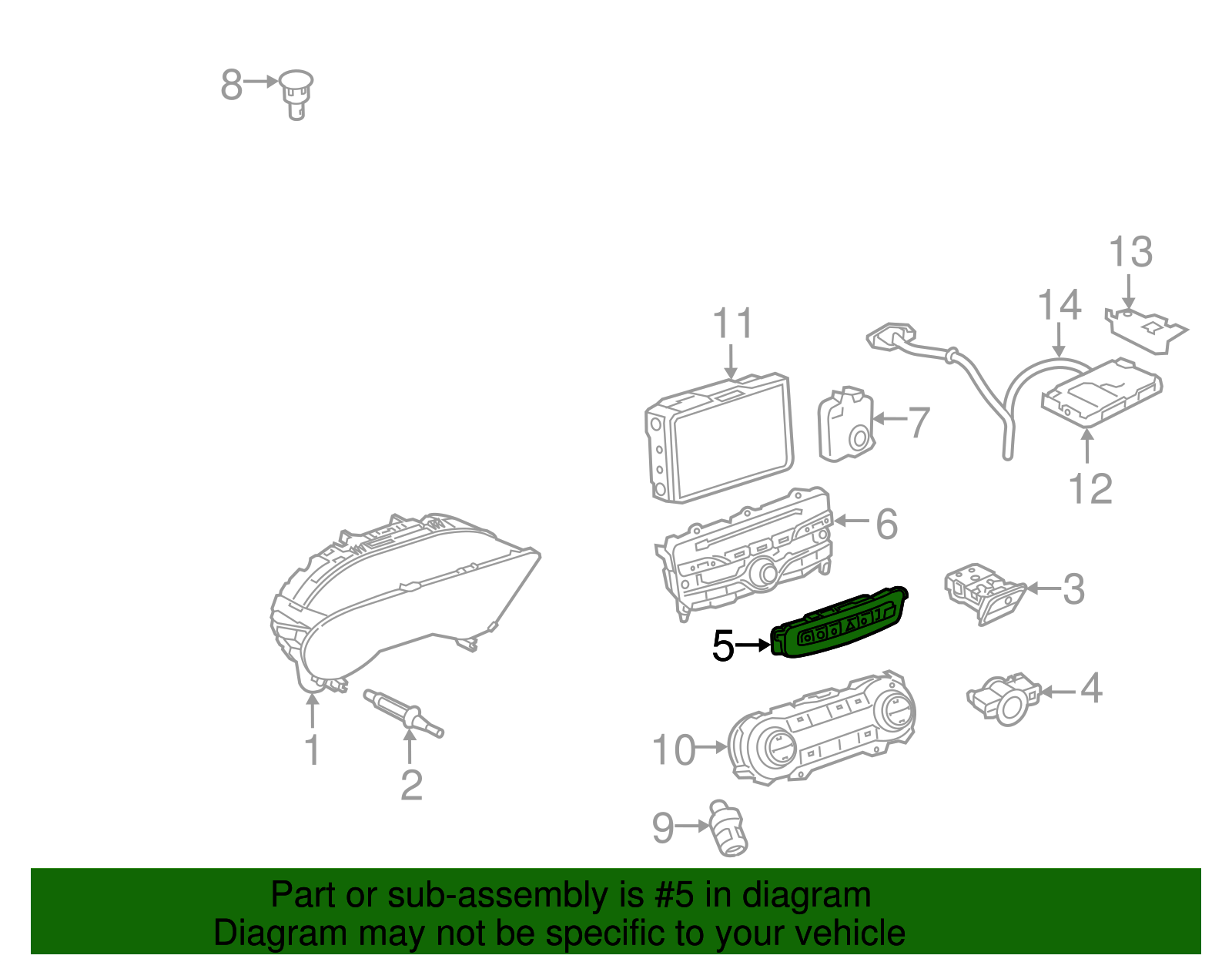 2017-2019 Infiniti QX30 Hazard Switch 25290-5DA0C | Infiniti of Orland Park