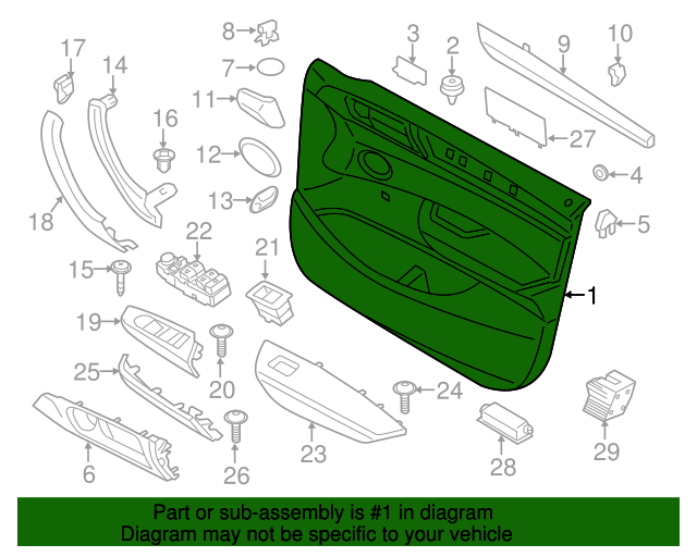 Genuine BMW 51-41-7-394-555 | Door Trim Panel | FREE Shipping on Most ...