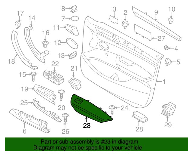 51417258807 - 2011-2018 BMW Armrest (51-41-7-258-807) | BMW of South ...
