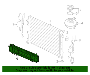 Genuine OEM 2018-2022 Volkswagen Radiator Shutter Assembly 3CM-122-321 ...