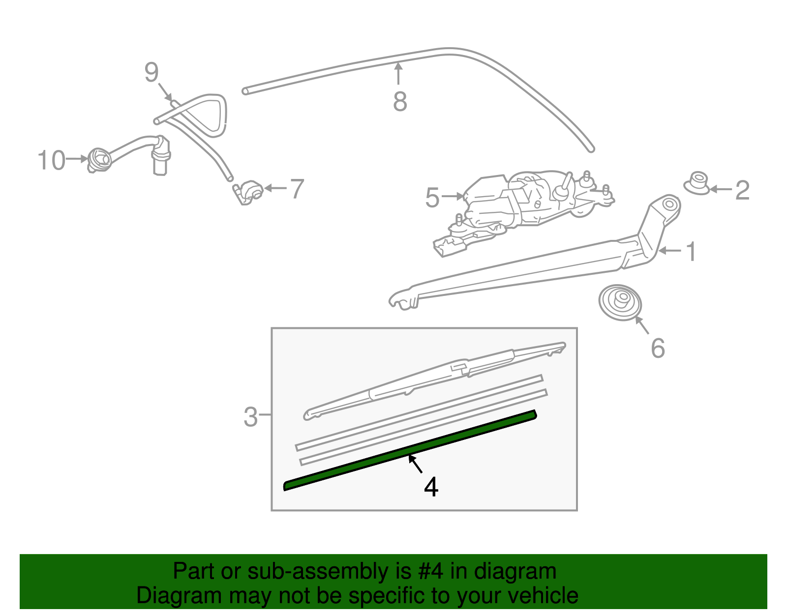 85214-0E050 - 1998-2024 Lexus - Wiper Blade Insert | My L Parts