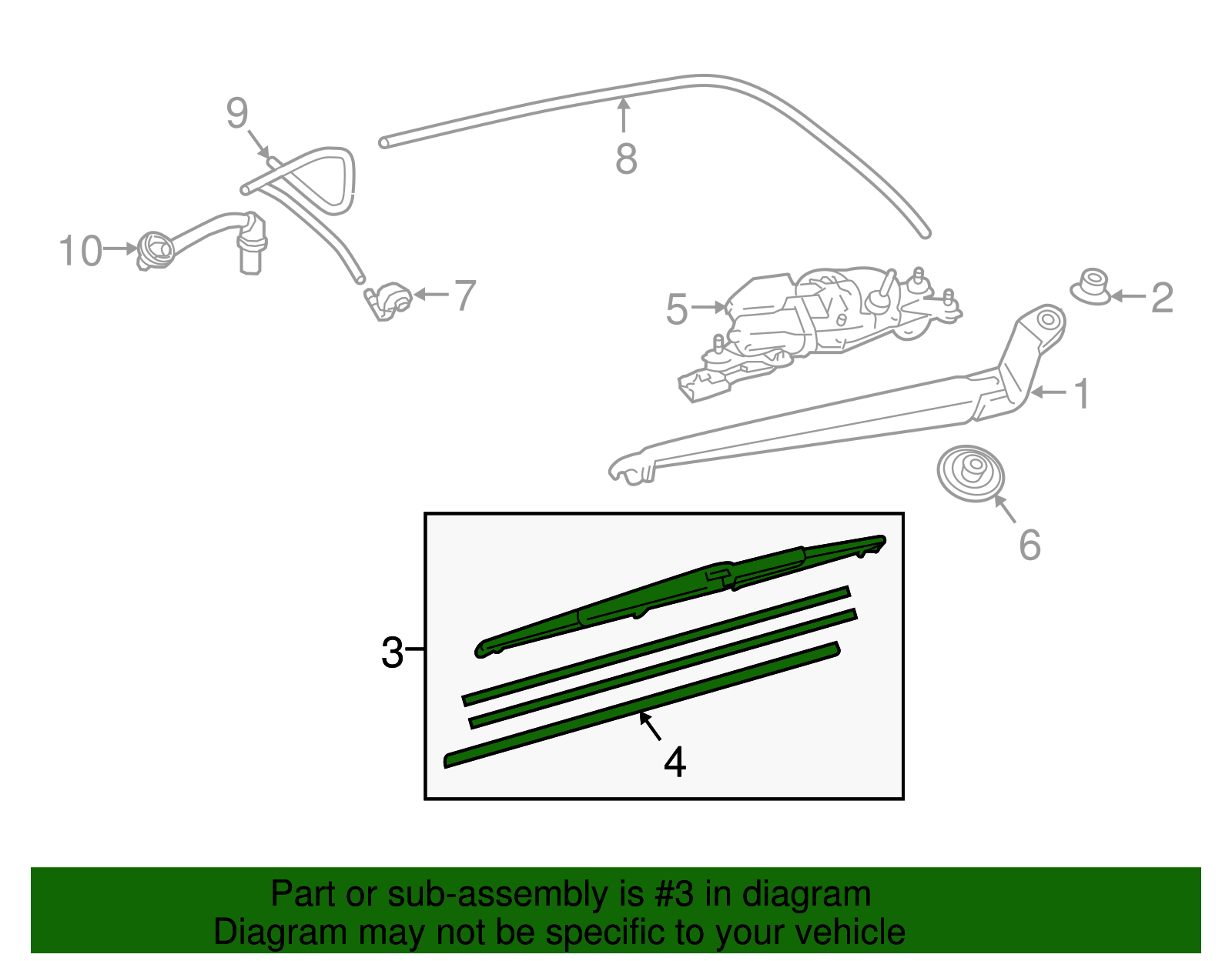 85242-0E100 - Wiper Blade For 2016-2022 Lexus | Lexus OE Parts