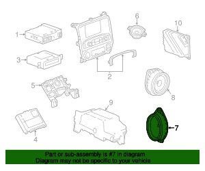 2014-2020 GM Front Door Radio Speaker 22753373 GM | GMPartsDirect.com