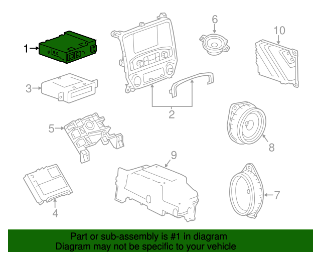 2015-2017 GM Radio Control Unit 13506455 | GM Parts Center