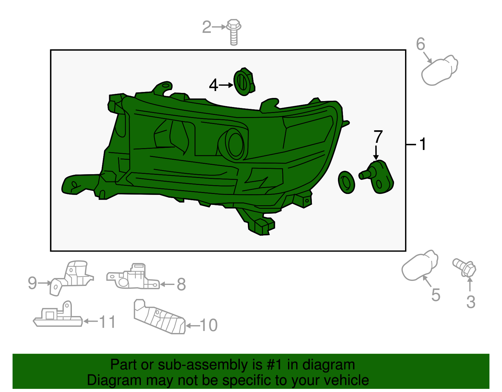 OEM 2016-2021 Toyota Land Cruiser Headlamp Assembly Left 81070-60K62 ...