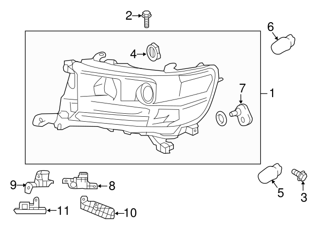 2020-2021 Toyota Land Cruiser Headlamp Assembly Right 81140-60N50 ...