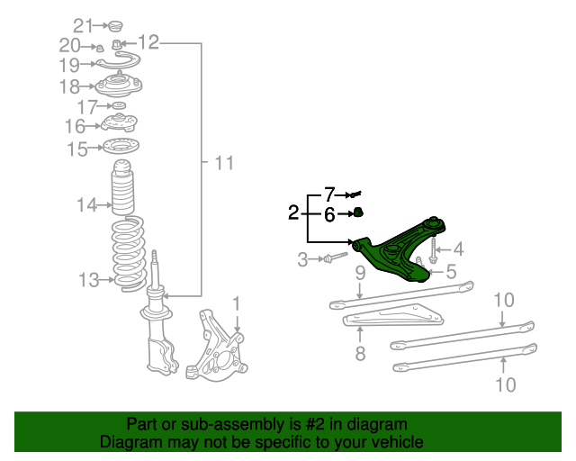 48068-19176 - Lower Control Arm - 2000-2006 Toyota | OEMGenuineParts.com