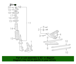 48684-12070 - Suspension Strut Mount Cap - 2000-2003 Toyota | OEM ...