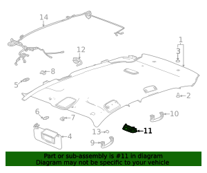 Gray Rear Seat Position Center Courtesy Lamp 42755882 | GMPartsDirect.com