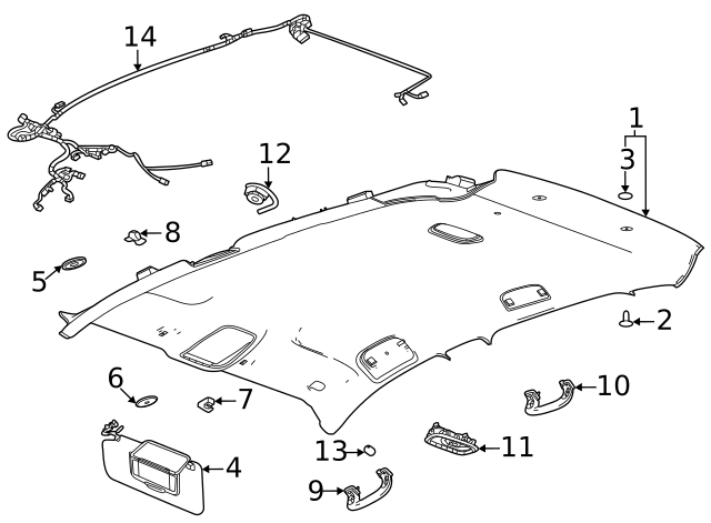 2021-2024 Chevrolet Trailblazer Headliner 42848256 | GM Parts Center