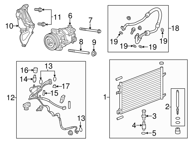 2010-2016 GM Air Conditioning Service Valve 13122149 | TascaParts.com