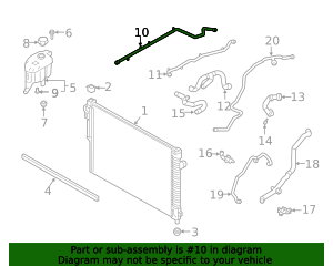 LR163783 - Engine Coolant Overflow Hose 2020-2023 Land Rover ...