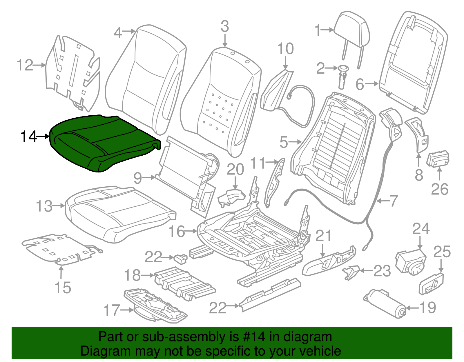 52-10-7-939-820 - 2014-2021 BMW - Cushion Cover | BMWPartsHub