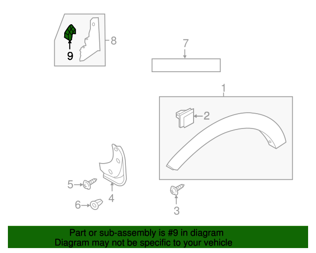 87815-2J000 - Corner Trim Retainer 2011-2016 Kia Sportage | Kia.Parts Store