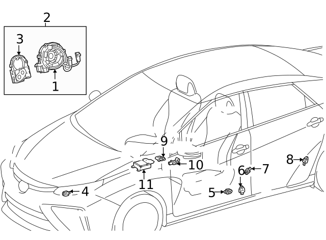 84307-62020 - Clock Spring - 2016-2020 Toyota Mirai | OEM Genuine ...