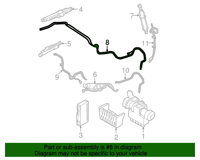 54377128768 - 2007-2013 BMW Convertible Top Hydraulic Line (54-37-7-128 ...