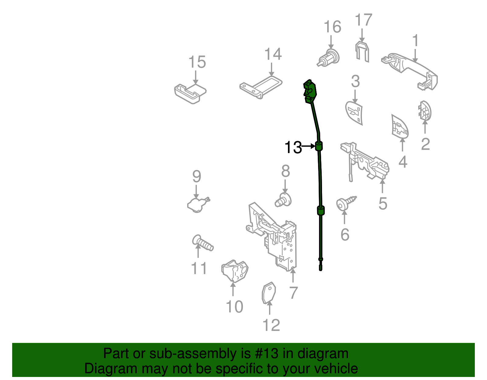 9T1Z-6143286-C - Upper Latch 2010-2013 Ford Transit Connect | Big 3 ...
