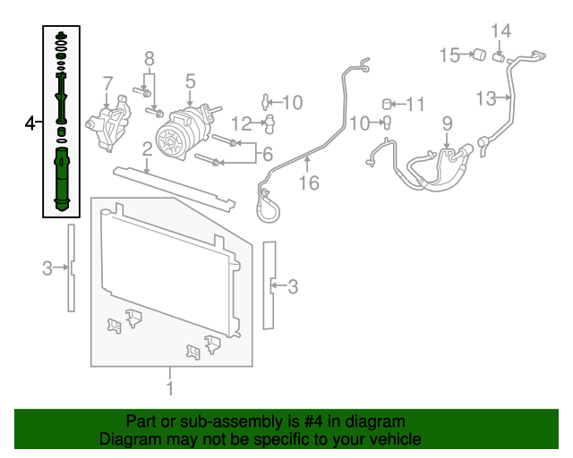 2008-2011 GM Air Conditioning Receiver Drier 92191928 GM ...