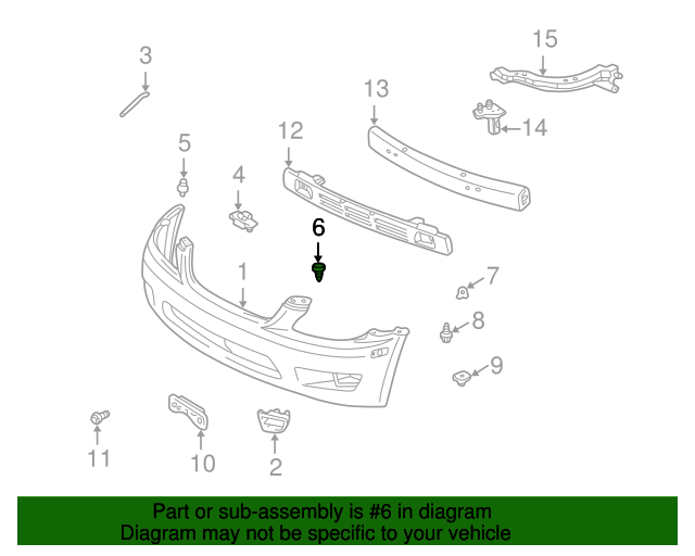 52117-53010 - Bumper Cover Clip - 2001-2005 Lexus IS300 | My L Parts