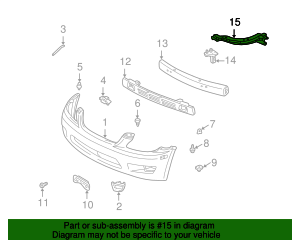 52133-53010 - Bumper Cover Reinforcement 2001-2005 Lexus IS300 ...