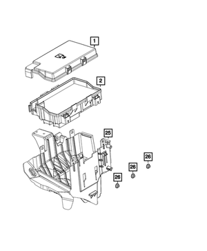 2014-2024 Mopar Power Distribution Center Bracket 68318605AA | Mopar eStore