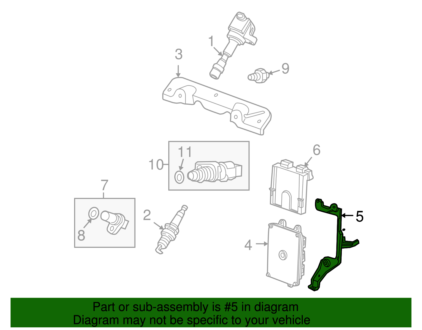 37821-RB0-000 - ECM Bracket 2009-2013 Honda Fit | Honda Parts Online