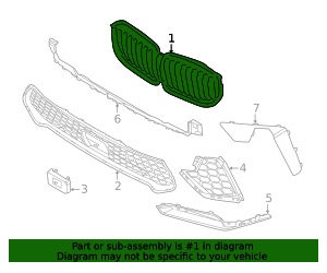 Genuine BMW 51-13-8-746-966 | F95 X5M Competition Gloss Black Kidney ...
