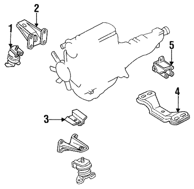 1989-1994 Mazda MPV Motor Mount LA08-39-040A | Florida Mazda Parts