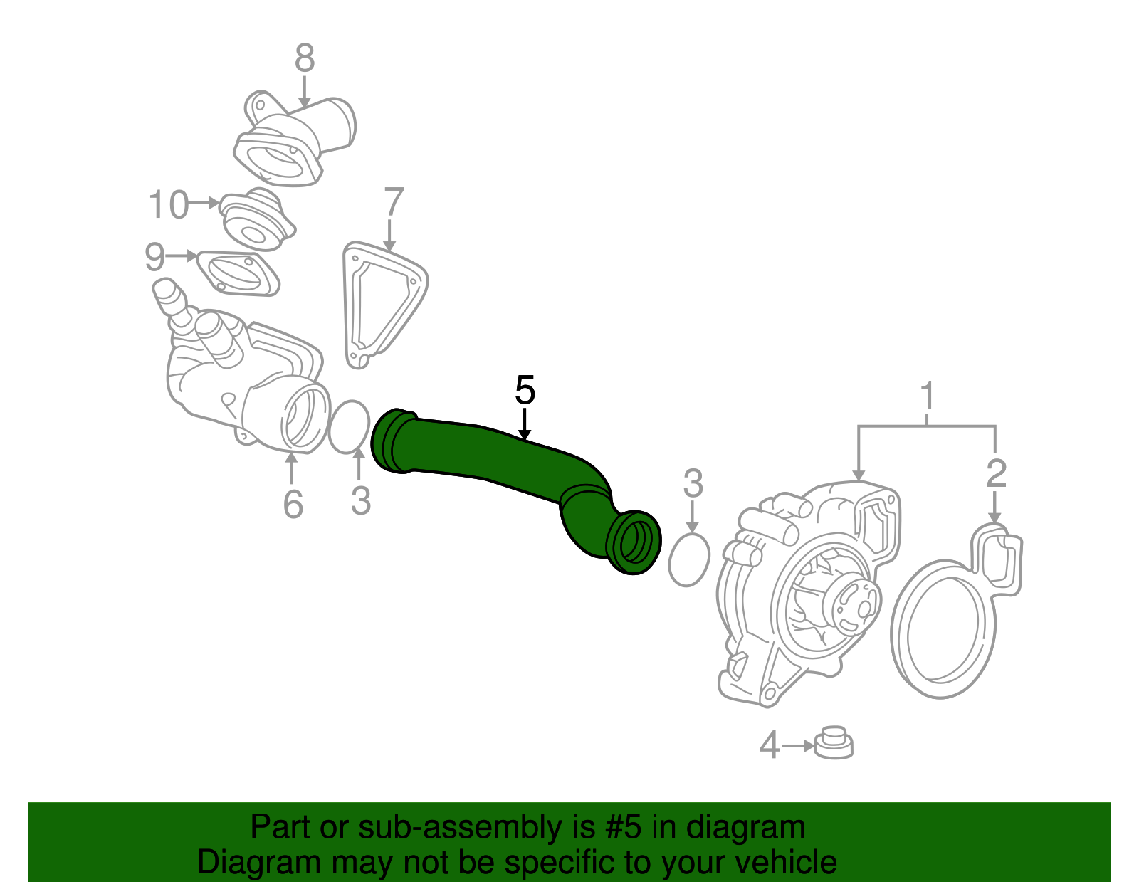 2000-2017 GM Radiator Outlet Pipe 90537356 GM | GMPartsDirect.com