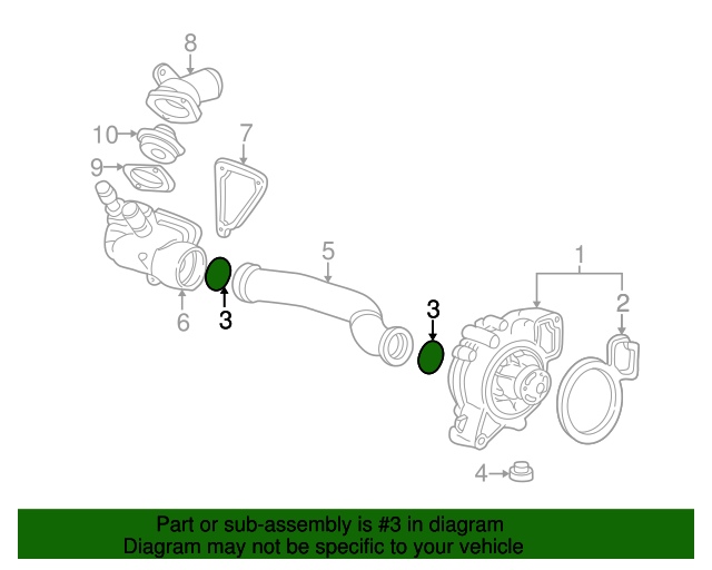 2000-2017 GM Outlet Pipe Seal (This seal IS NOT Included With Outlet ...