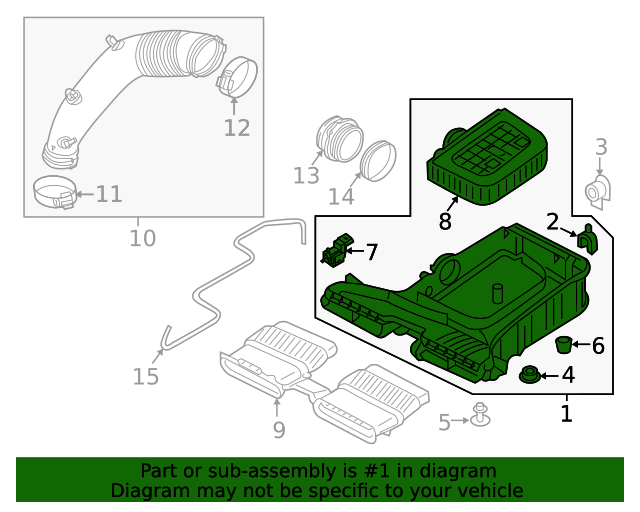 4M0-133-837-B - Air Cleaner Assembly 2017-2024 Audi Q7 | Audi OEM Parts