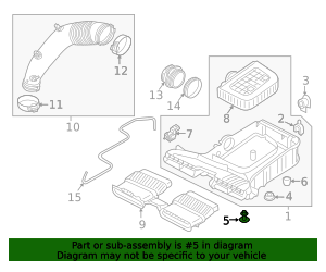 2017-2023 Audi Air Cleaner Assembly Lower Support 4M0-133-615-B | Audi ...