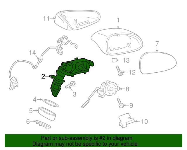 2012-2016 Porsche Mirror Base 991-731-219-06 | European OEM Parts Direct