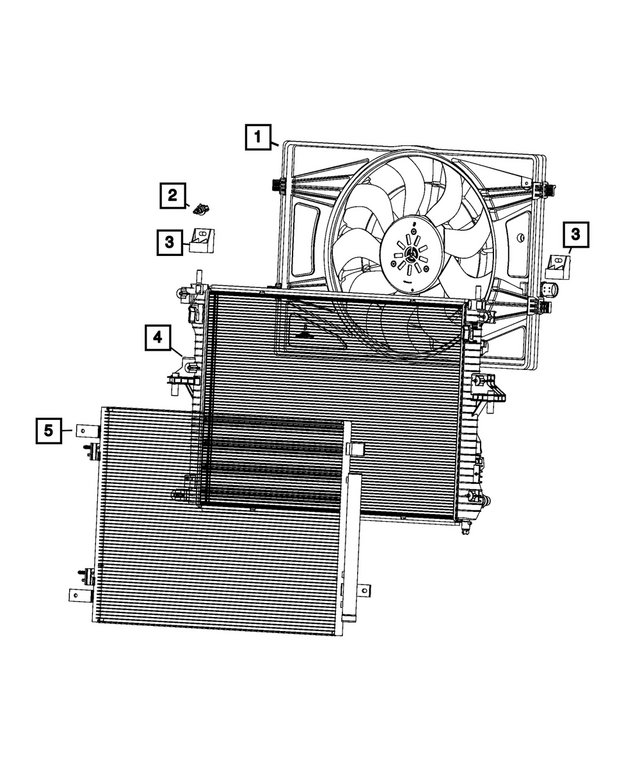2024-2025 Ram ProMaster EV Radiator Cooling Fan Module 68536226AB ...