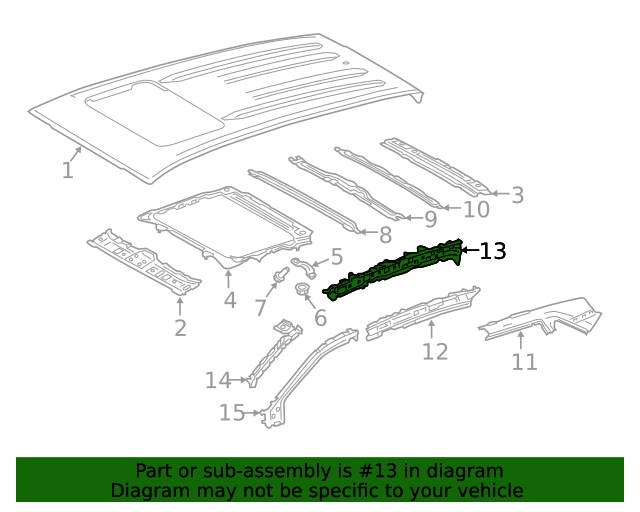 61208-0R010 - Roof Side Rail 2019-2024 Toyota | AutoNation Parts