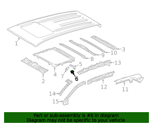 2019-2023 Toyota Sunroof Reinforced Nut 90080-17273 | Toyota Parts Center