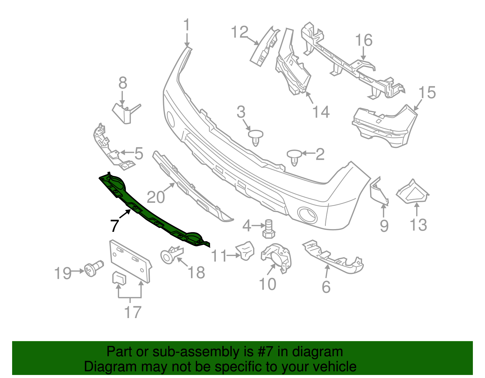 2005-2012 Nissan Pathfinder Spoiler 96015-EA500 | OEM Parts Online