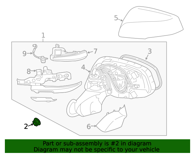 2013-2024 Toyota Mirror Assembly Nut 90182-A0027 | Toyota Parts Center