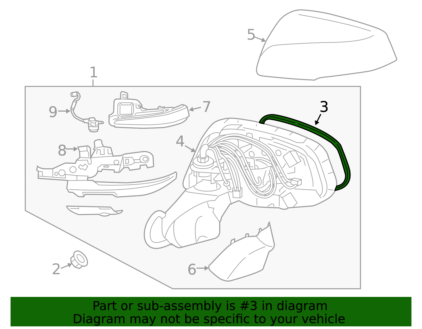 2019-2024 Toyota Mirror Glass 87961-42E00 | Toyota Parts Center